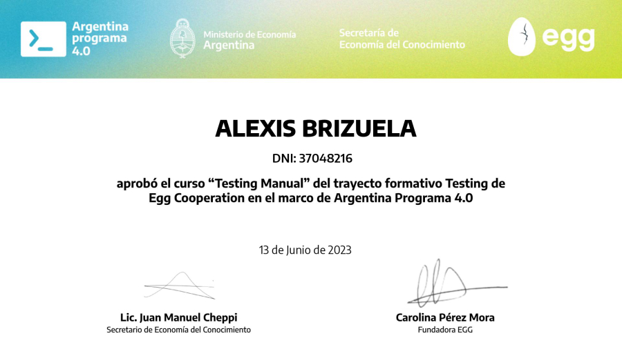 Alexis Brizuela - QA | SQL | Postman | Selenium | Cypress | Appium | LinkedIn