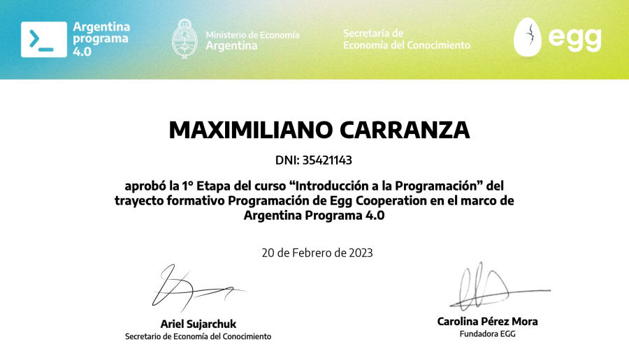 Maximiliano Carranza - Junior Full-Stack Developer | LinkedIn